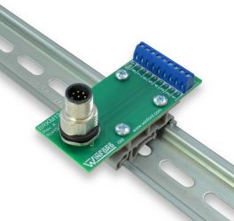 M12 8-Pin Breakout Board with Screw Terminals - Winford Engineering