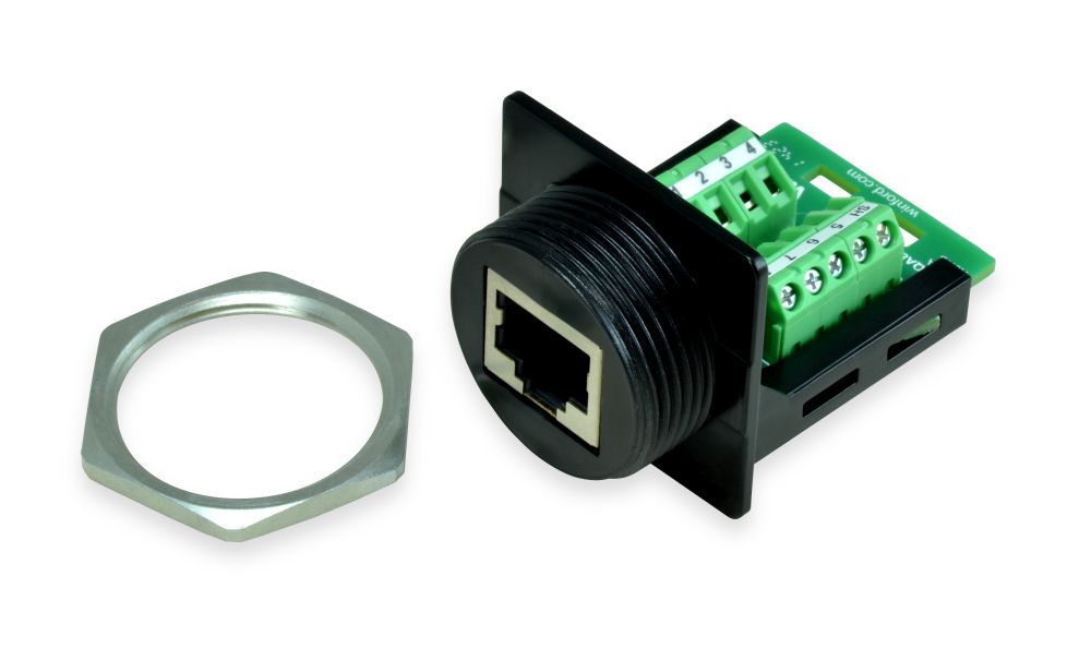 RJ45 8P8C Panel-Mount Breakout Board with Screw Terminals - Winford ...