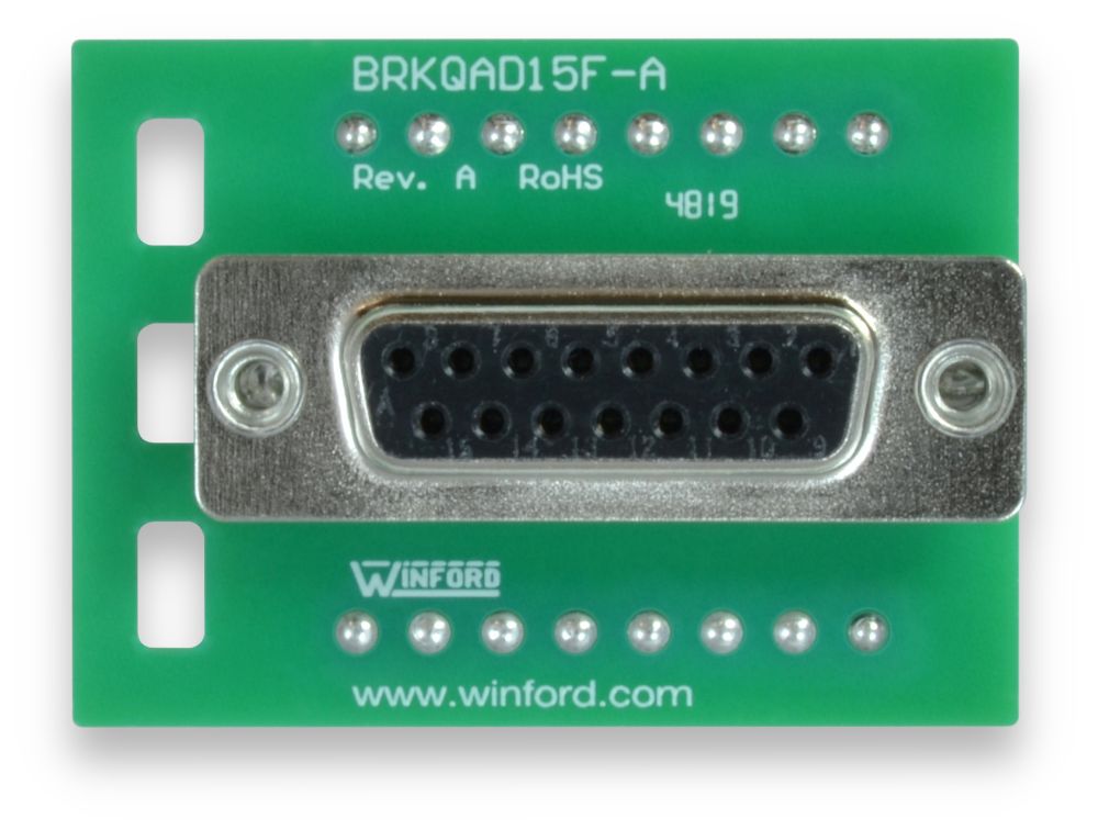 DB15 Panel Mount Breakout Board - Winford Engineering