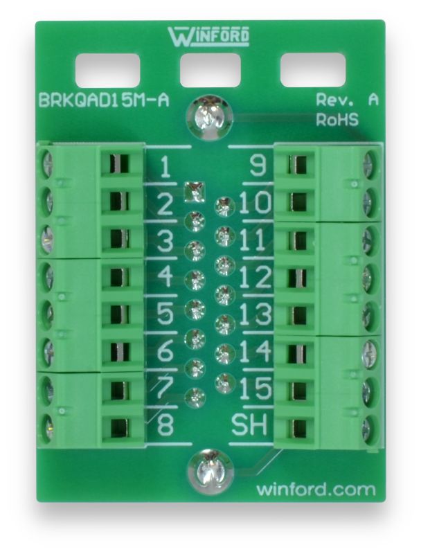 DB15 Panel Mount Breakout Board - Winford Engineering