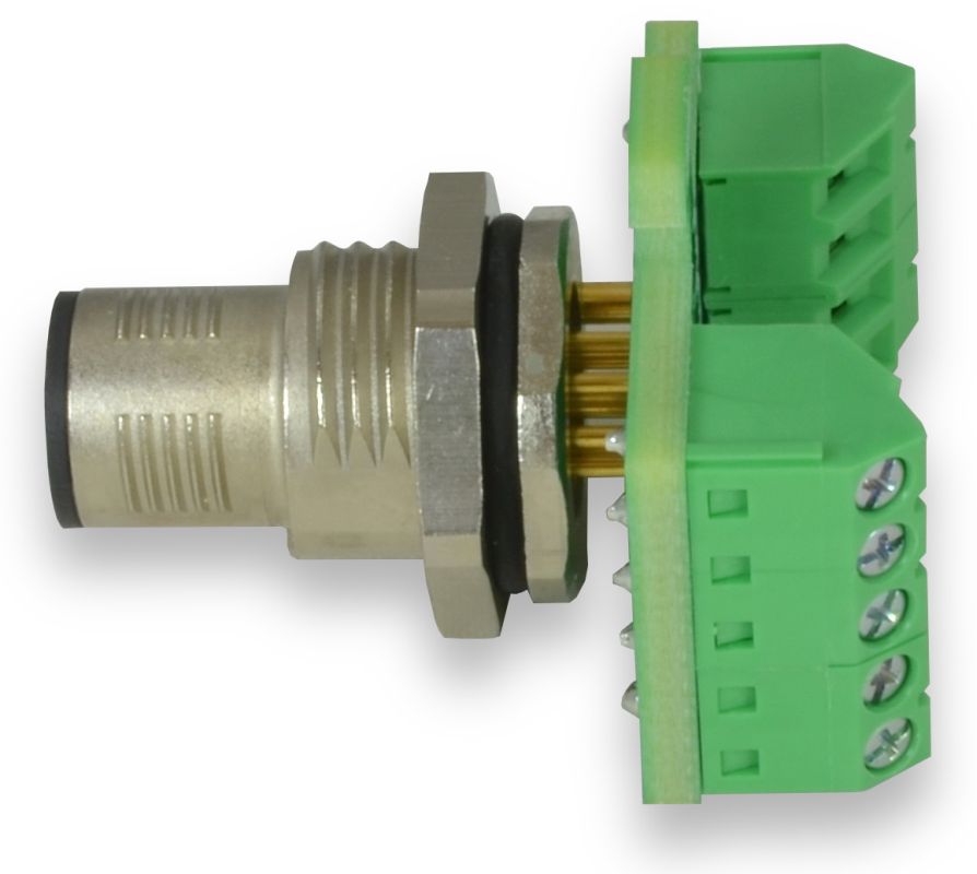 M12 8-Pin Panel Mount Breakout Boards - Winford Engineering