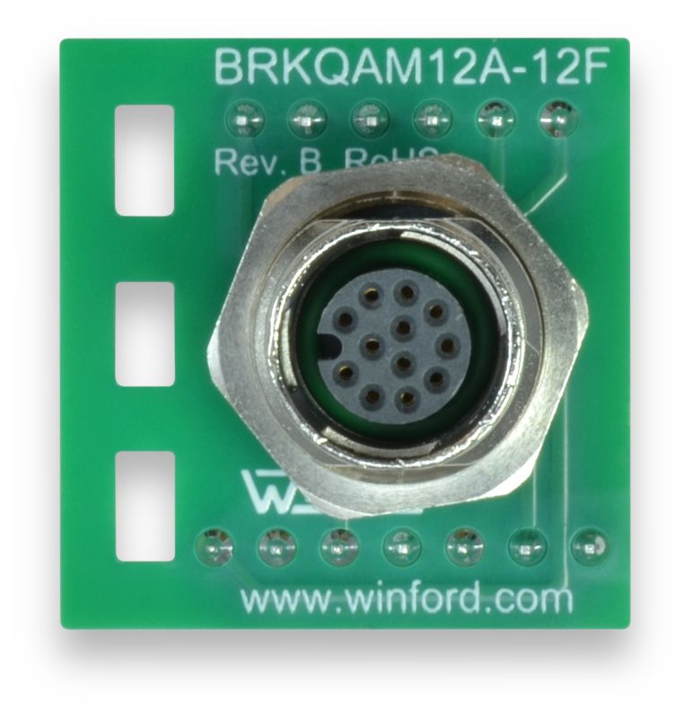 M12 12-Pin Panel Mount Breakout Boards - Winford Engineering