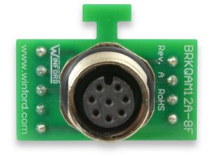 M12 8-Pin Panel Mount Breakout Boards - Winford Engineering