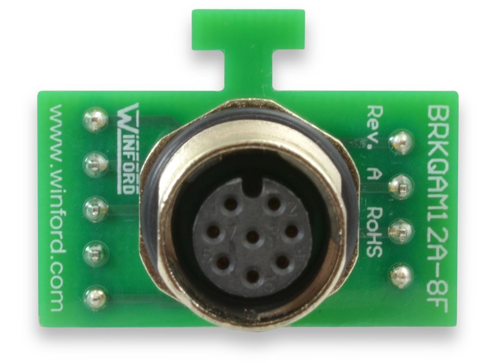 M12 8-Pin Panel Mount Breakout Boards - Winford Engineering