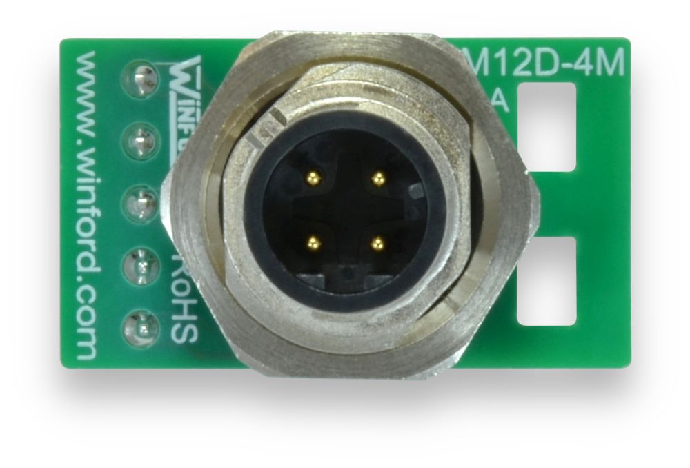 M12 4-Pin Panel Mount Breakout Boards - Winford Engineering