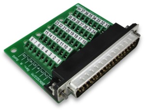 DB37 Slim Breakout Board with Screw Terminals - Winford Engineering