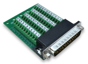 DB44HD Slim Breakout Board with Screw Terminals - Winford Engineering