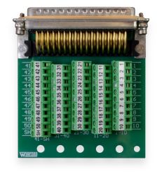 DB50 Slim Breakout Board with Screw Terminals - Winford Engineering