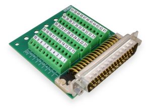 DB50 Slim Breakout Board with Screw Terminals - Winford Engineering