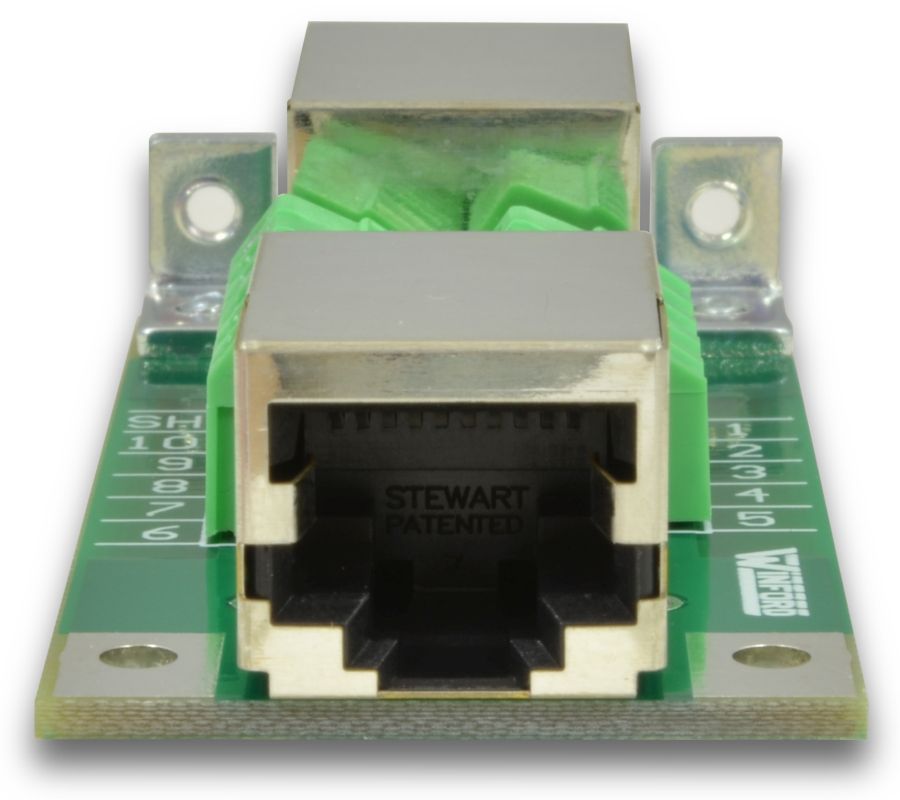 RJ50 10P10C Slim Breakout Board / Coupler with Screw Terminals ...