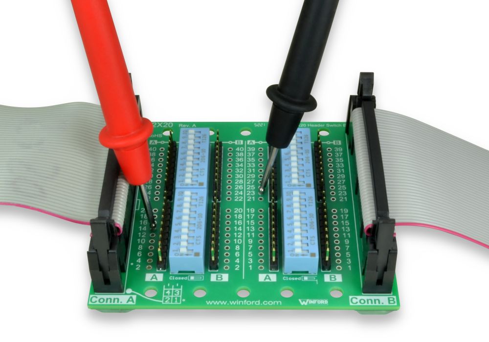 Diagnostic Breakout Board with Switches: 2x20 0.1" Header (40 position ...