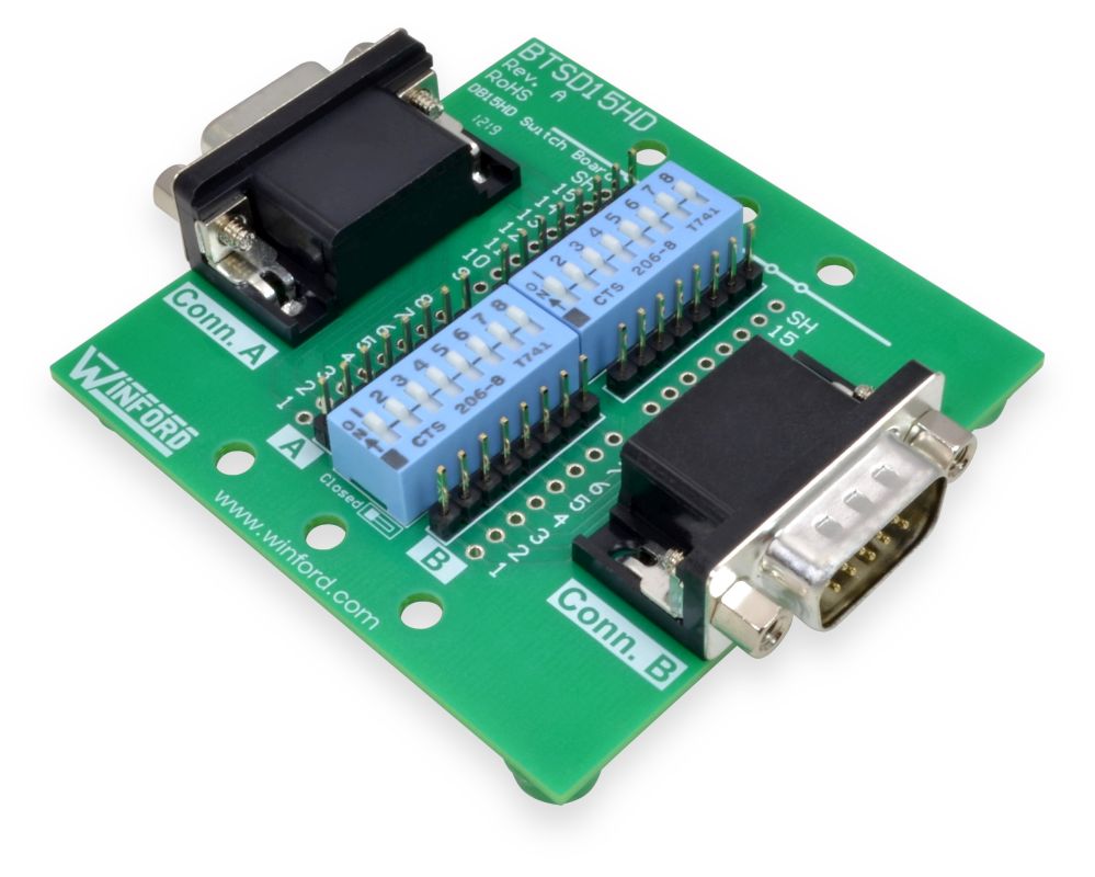 Diagnostic Breakout Board with Switches: DB15HD High-Density Connector ...