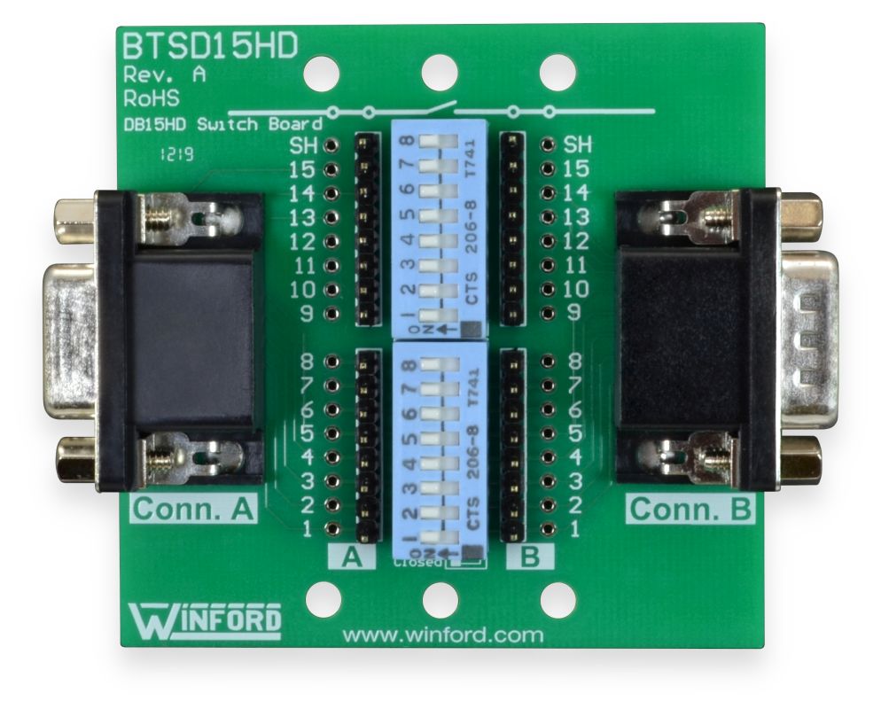 Diagnostic Breakout Board with Switches: DB15HD High-Density Connector ...