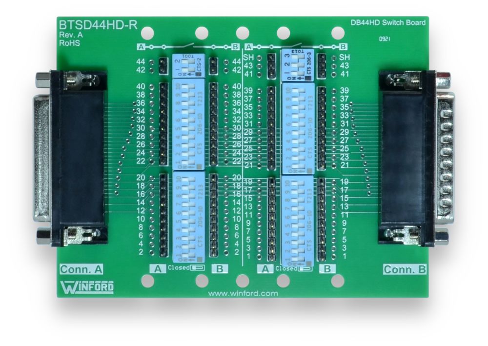 Diagnostic Breakout Board with Switches: DB44HD Connector - Winford ...