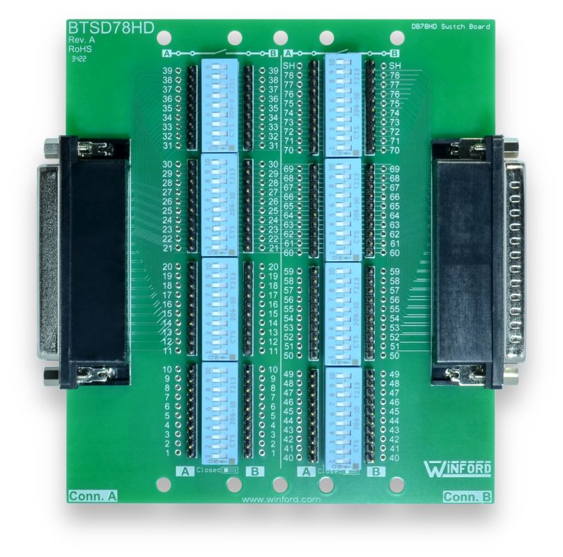 Diagnostic Breakout Board with Switches: DB78HD Connector - Winford Engineering
