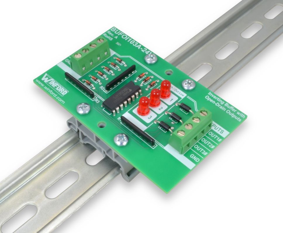 Buffer, Inverting, 24V Inputs to Open-Drain Outputs, 3 Channels ...