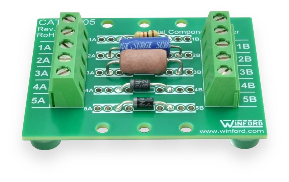 Axial Component to Screw Terminal Adapter Board - Winford Engineering