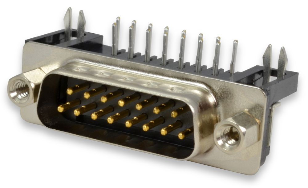 DB15 PCB Mount Right Angle Connectors - Winford Engineering