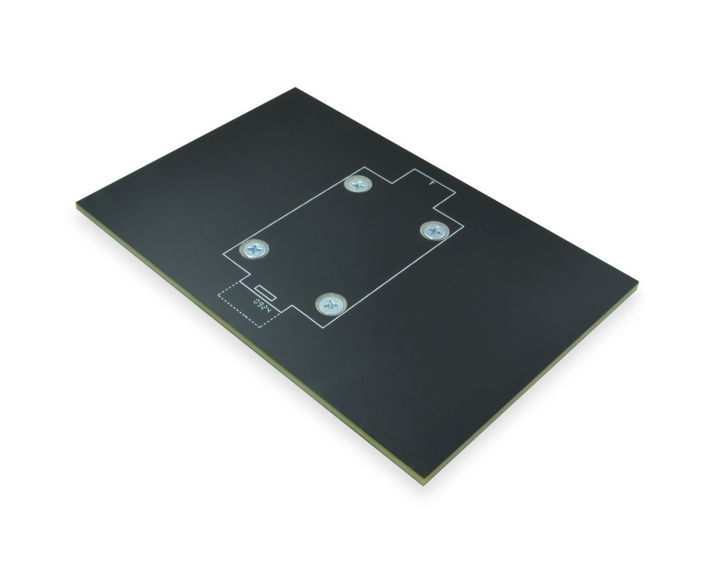 6.0" x 4.0" Solid DIN Rail Mounting Plate - Winford Engineering