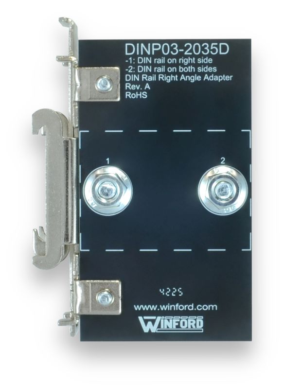DIN Rail Elbow - Right Angle DIN Rail Mounting Plate - 2.0" x 3.5 ...