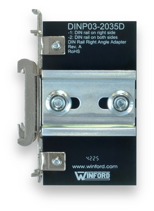 DIN Rail Elbow - Right Angle DIN Rail Mounting Plate - 2.0" x 3.5 ...
