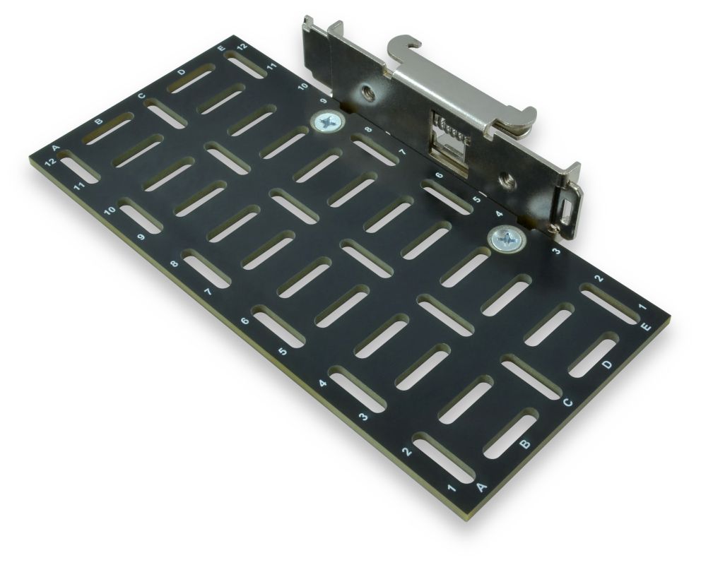 2.85" x 6.0" DIN Rail Mounting Plate with Mounting Slots and Right ...
