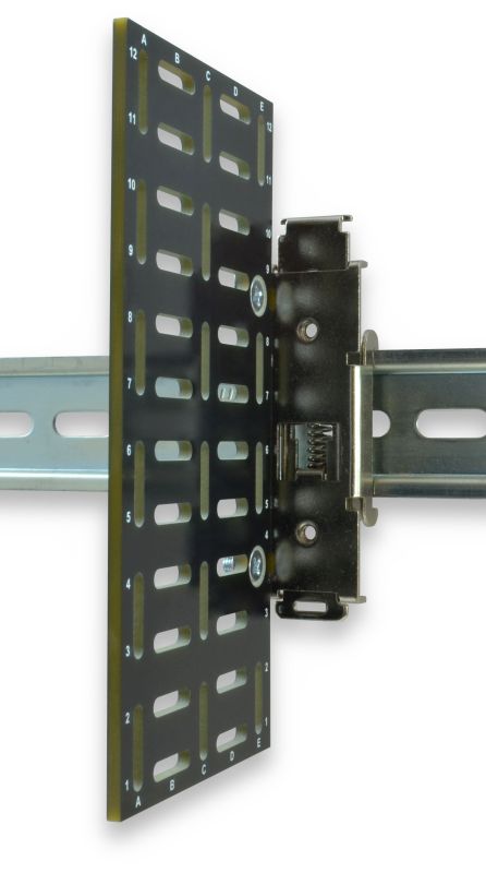 2.85" x 6.0" DIN Rail Mounting Plate with Mounting Slots and Right ...