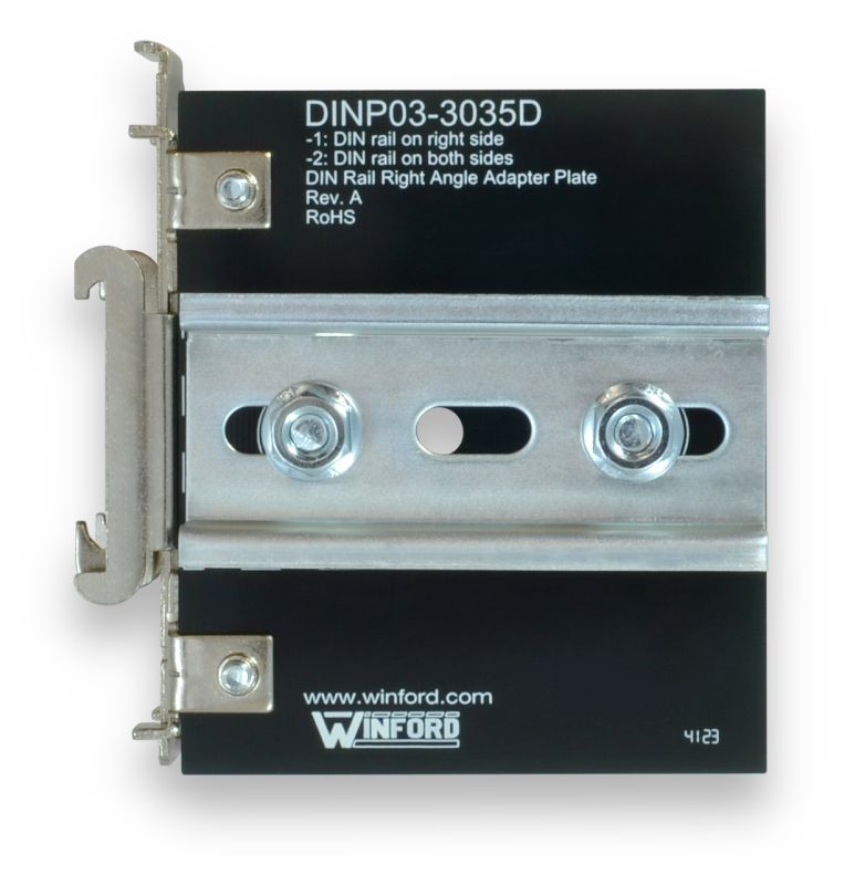 DIN Rail Elbow - Right Angle DIN Rail Mounting Plate - 3.0" x 3.5 ...