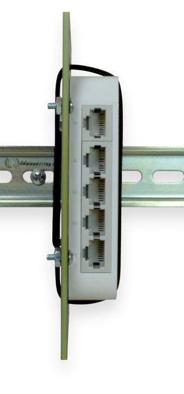 DIN Rail Mounting Plate with Mounting Slots and Right Angle Bracket - 5 ...
