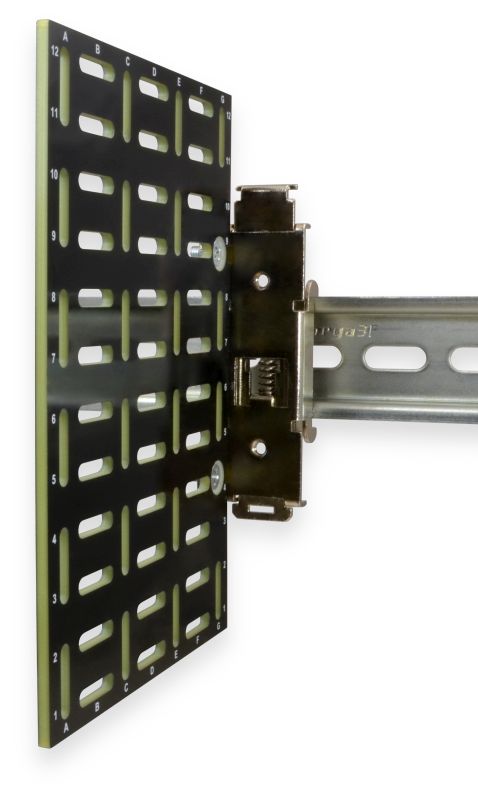 DIN Rail Mounting Plate with Mounting Slots and Right Angle Bracket - 5 ...