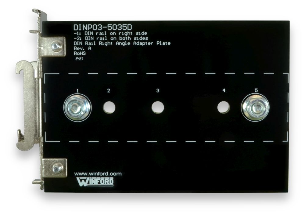 DIN Rail Extender - Right Angle DIN Rail Mounting Plate - 5.0" x 3.5 ...