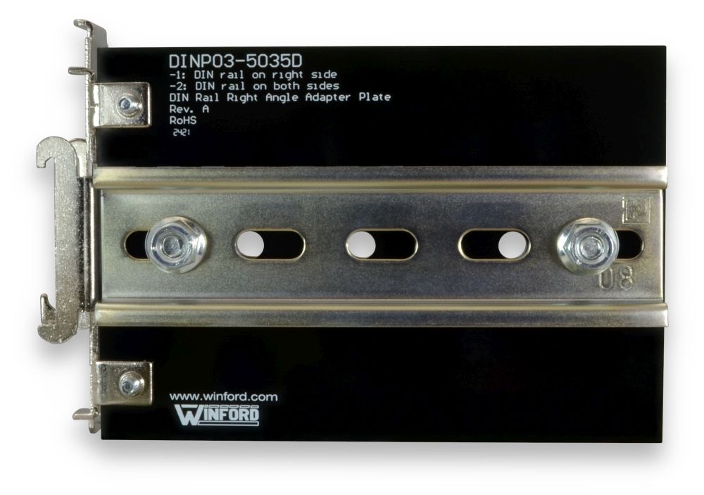 DIN Rail Extender - Right Angle DIN Rail Mounting Plate - 5.0" x 3.5 ...