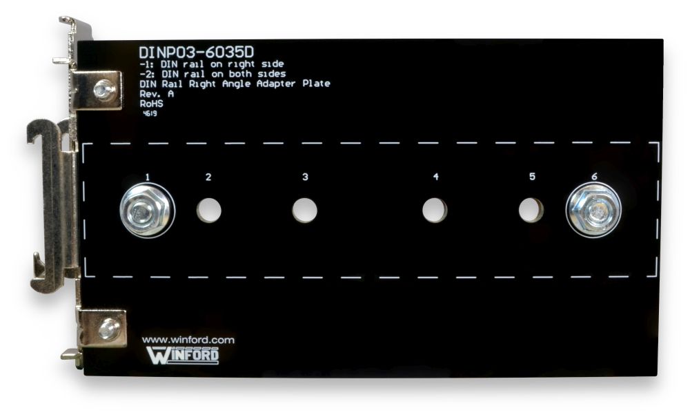 DIN Rail Extender - Right Angle DIN Rail Mounting Plate - 6.0" x 3.5 ...