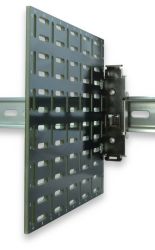 6.3" x 6.0" DIN Rail Mounting Plate with Mounting Slots and Right Angle ...