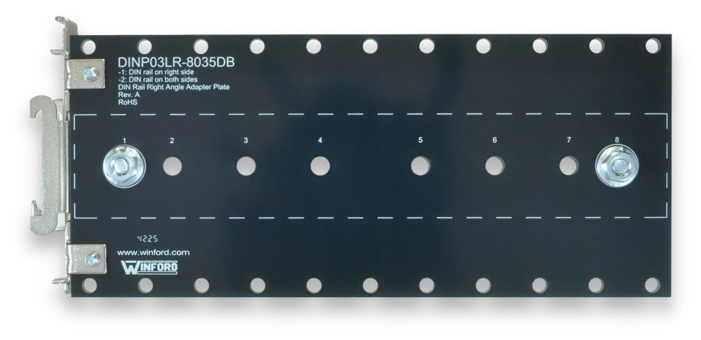 DIN Rail Extender - Right Angle DIN Rail Mounting Plate - 8.0" x 3.5 ...
