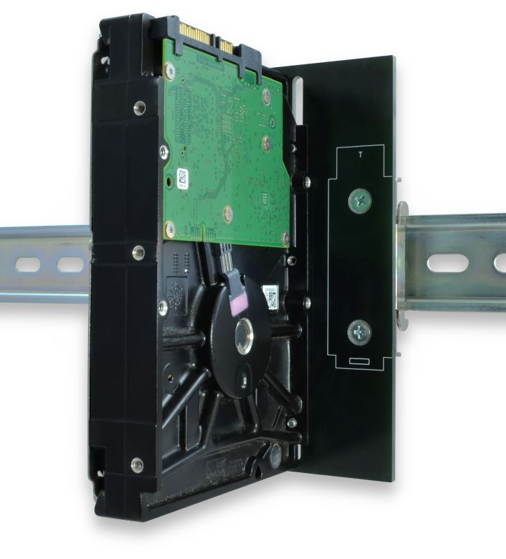 3.0" x 4.0" DIN Rail Mounting Plate with Long Vertical and Horizontal ...