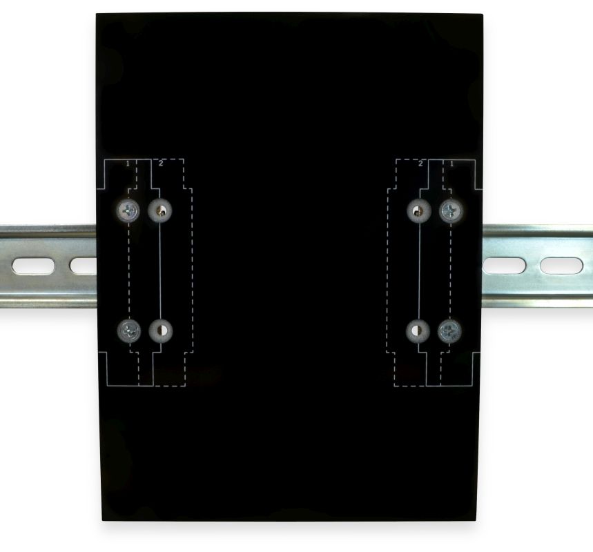 Solid DIN Rail Mounting Plate - 6.0" x 8.0" - Winford Engineering