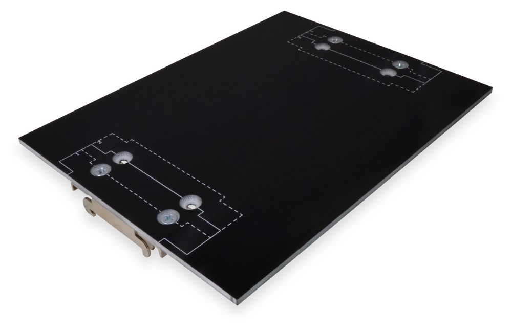 Solid DIN Rail Mounting Plate - 8.0" x 6.0" - Winford Engineering