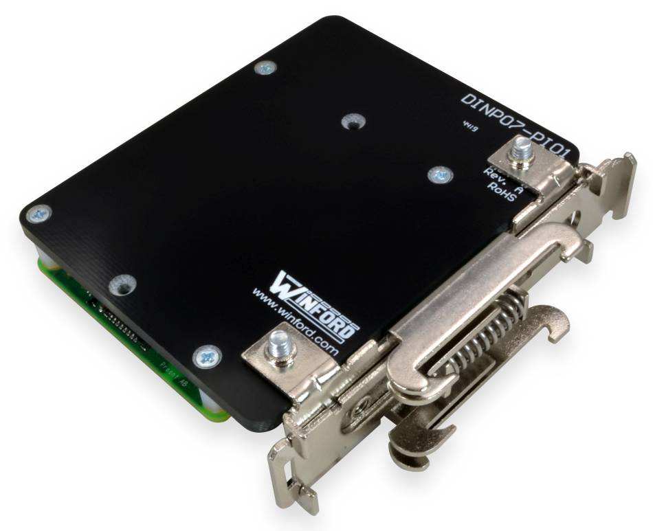 DIN Rail Mounting Plate with Right Angle Bracket, for Raspberry Pi ...