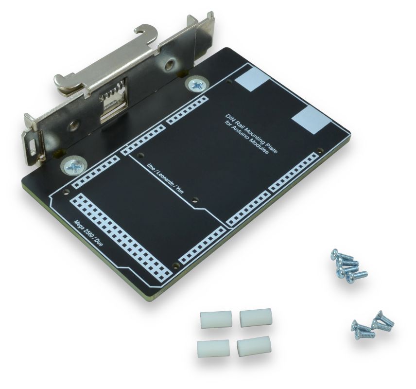 DIN Rail Mounting Plate with Right Angle Bracket, for Arduino UNO ...