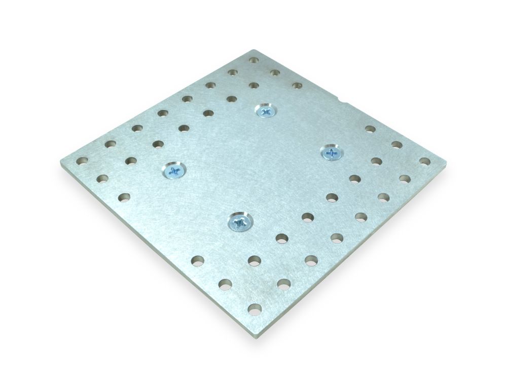 4.0" x 4.0" DIN Rail Mounting Plate - Aluminum - Winford Engineering