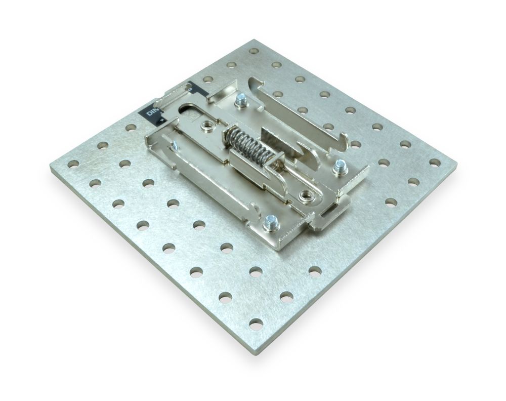 4.0" x 4.0" DIN Rail Mounting Plate - Aluminum - Winford Engineering