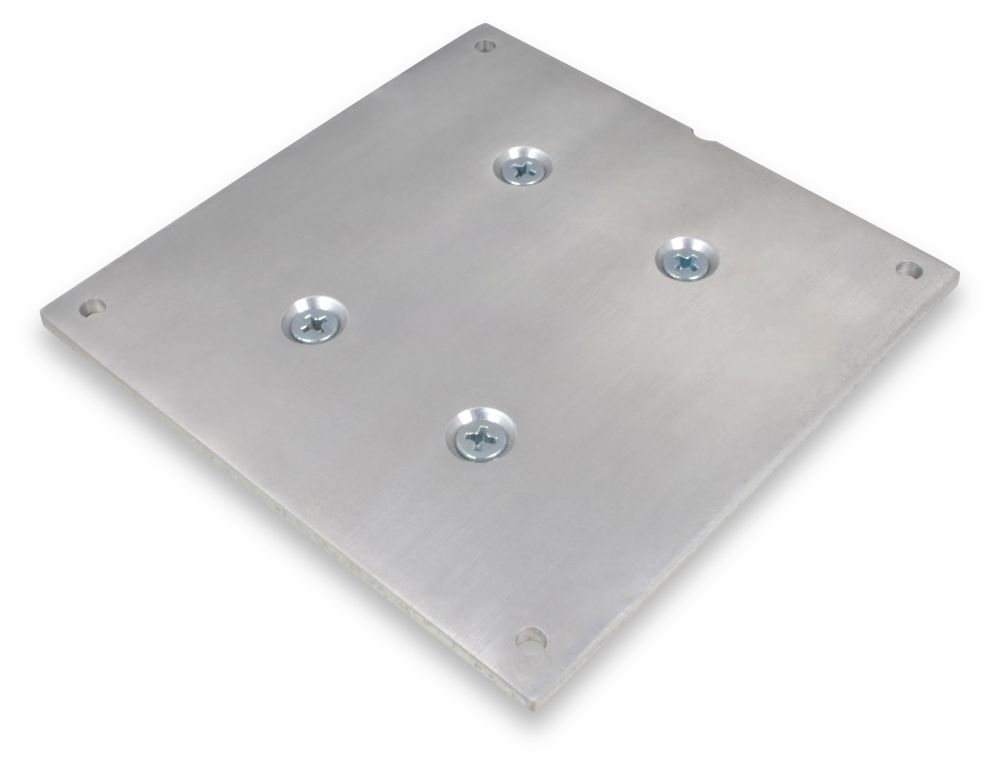 4.0" x 4.0" DIN Rail Mounting Plate - Aluminum - Winford Engineering
