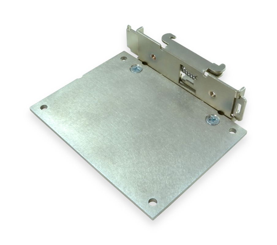 3.0" x 4.0" DIN Rail Mounting Plate - Aluminum, with Right Angle ...