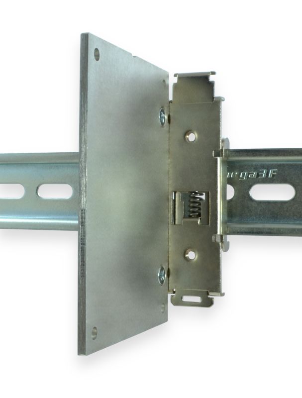 3.0" x 4.0" DIN Rail Mounting Plate - Aluminum, with Right Angle ...
