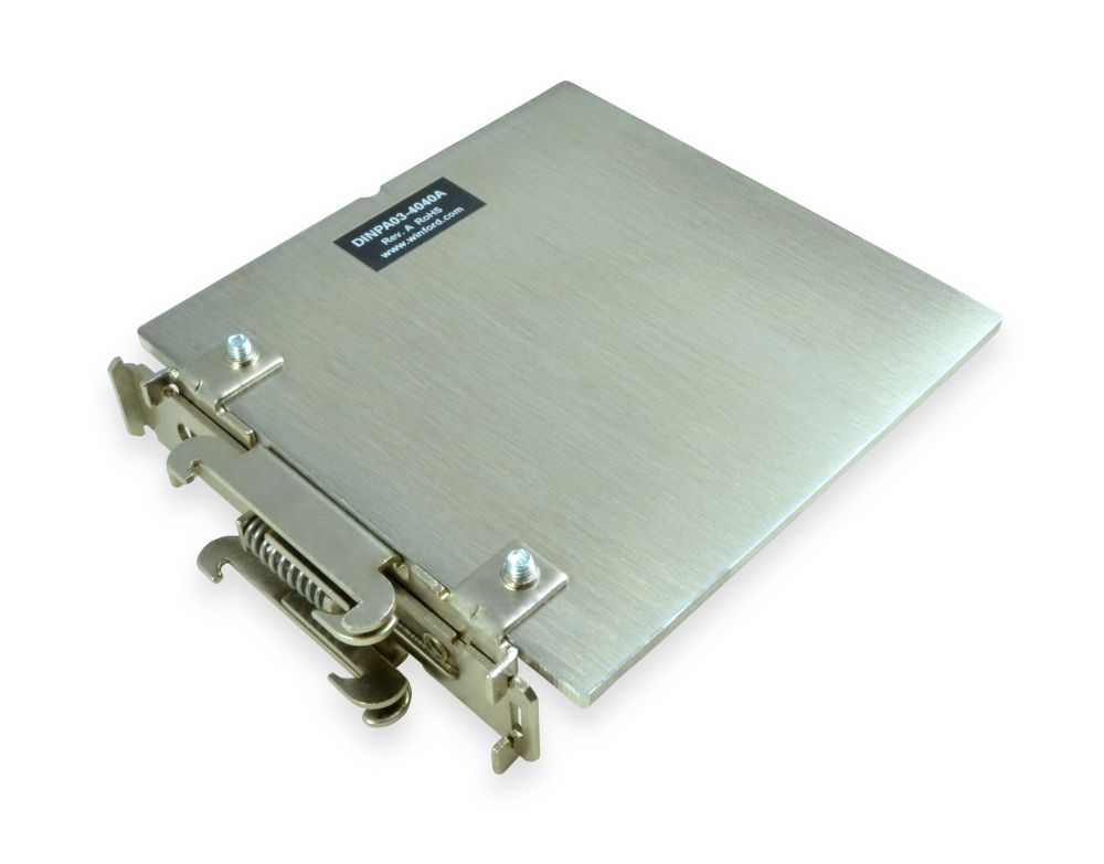 4.0" x 4.0" DIN Rail Mounting Plate - Aluminum, with Right Angle ...