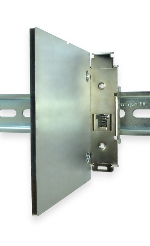 4.0" x 4.0" DIN Rail Mounting Plate - Aluminum, with Right Angle ...