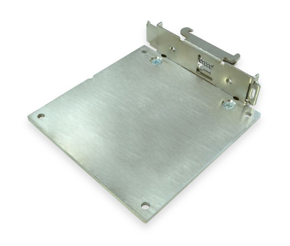 4.0" x 4.0" DIN Rail Mounting Plate - Aluminum, with Right Angle ...