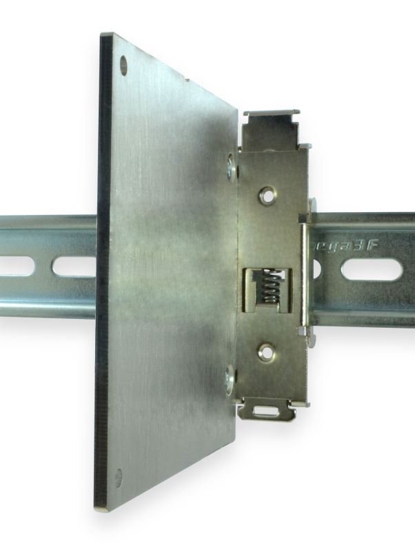 4.0" x 4.0" DIN Rail Mounting Plate - Aluminum, with Right Angle ...