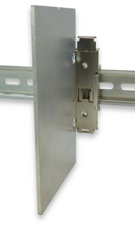 4.0" x 6.0" DIN Rail Mounting Plate - Aluminum, with Right Angle ...